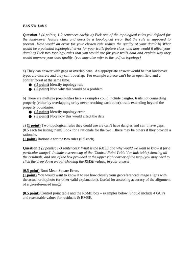 EAS531 F21 Lab06 Pro AnswerKey Working | PDF | Question | Map