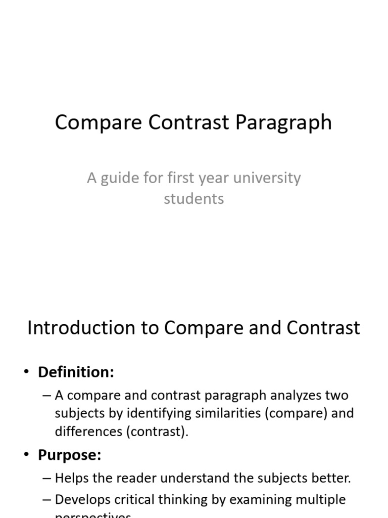 2 Compare Contrast Paragraph | PDF | Coffee | Caffeine