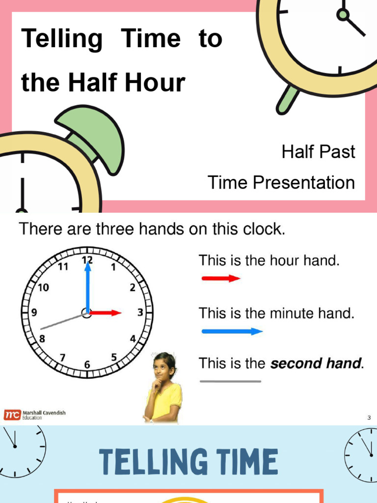 Telling Time To The Half Hour | PDF