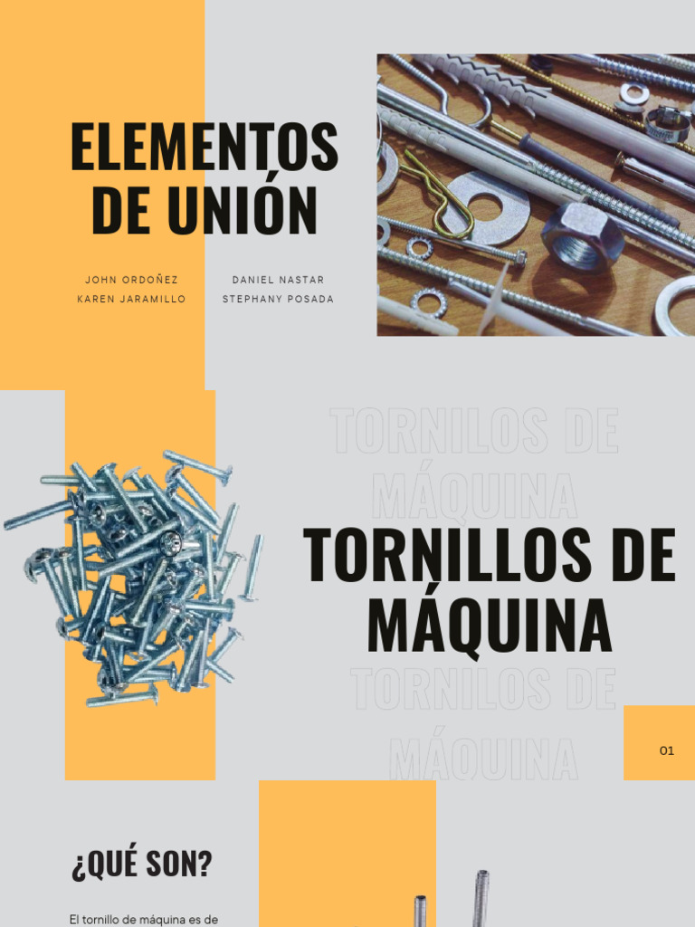 Elementos_De_Uniones_Industriales_montajesYmas1290 | PDF | Tornillo | Acero