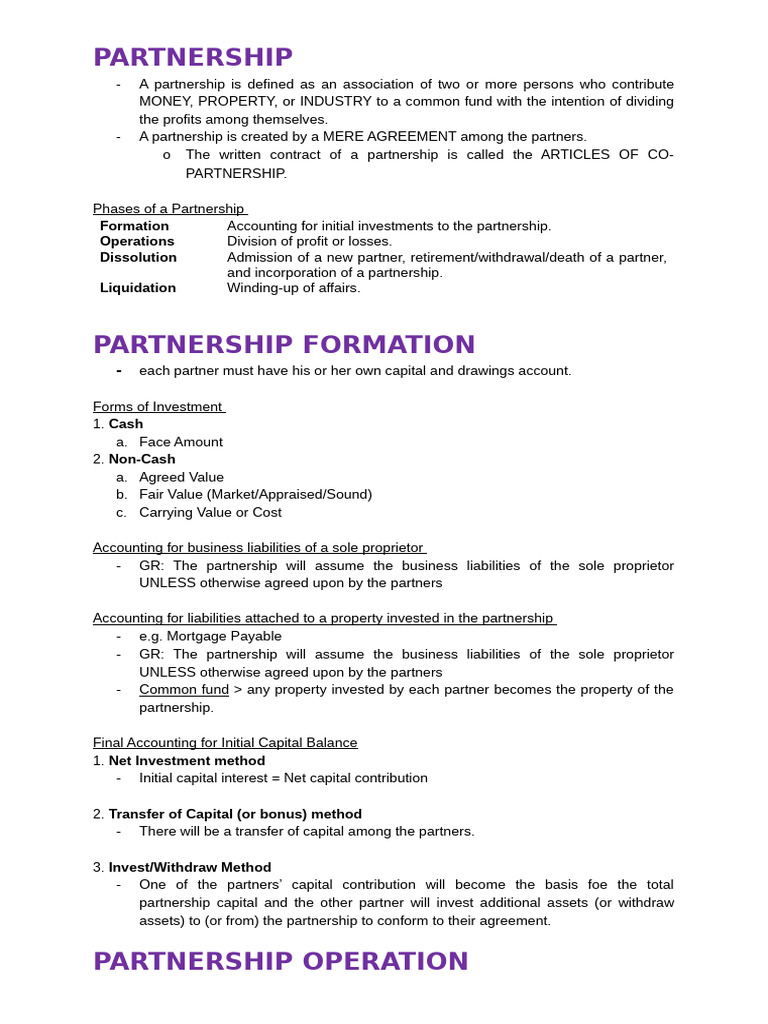 Understanding Partnership Accounting Basics | PDF | Hedge (Finance ...