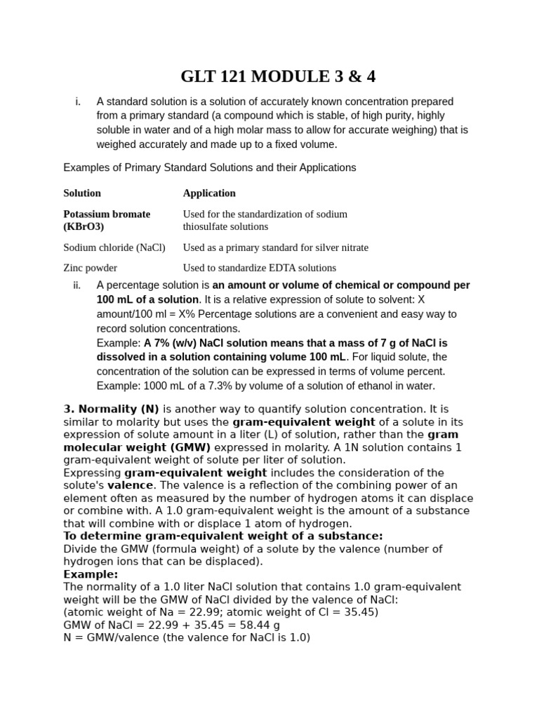 GLT 121 Module 3 & 4 May 2025 | PDF | Chromatography | High Performance Liquid Chromatography