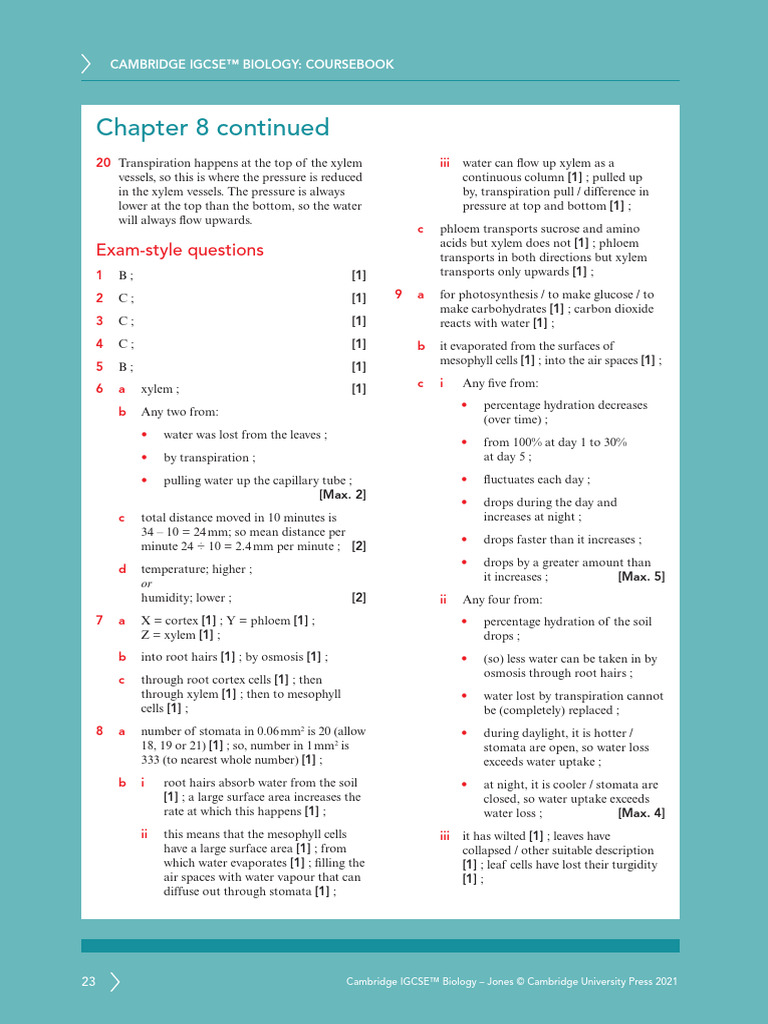 Unit 8 & Unit 9 Answers For Textbook Questions | PDF | Blood | Red Blood Cell