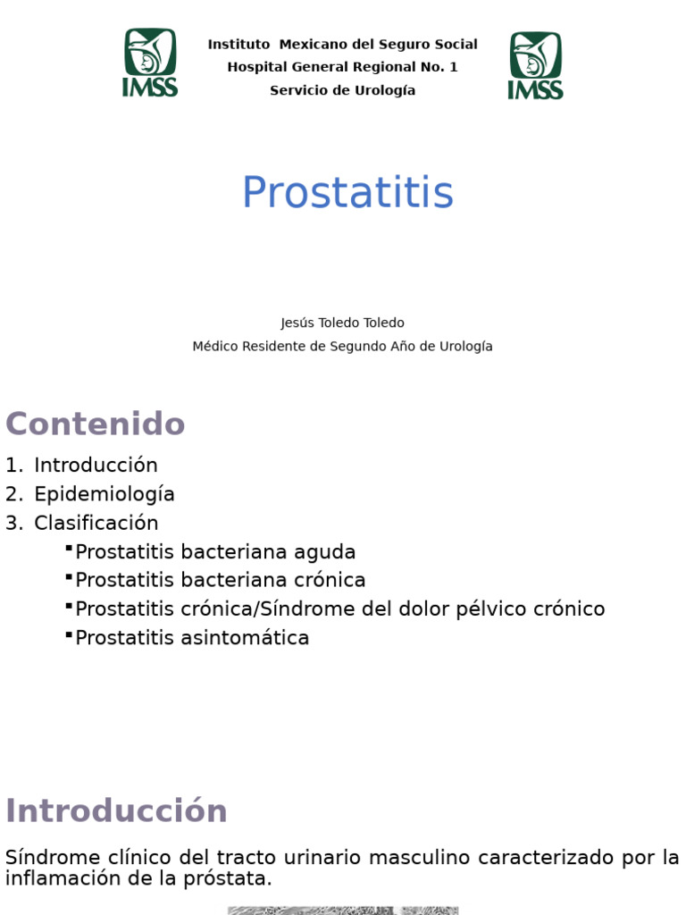 Prostatitis | PDF | Medicina CLINICA | Enfermedades y trastornos