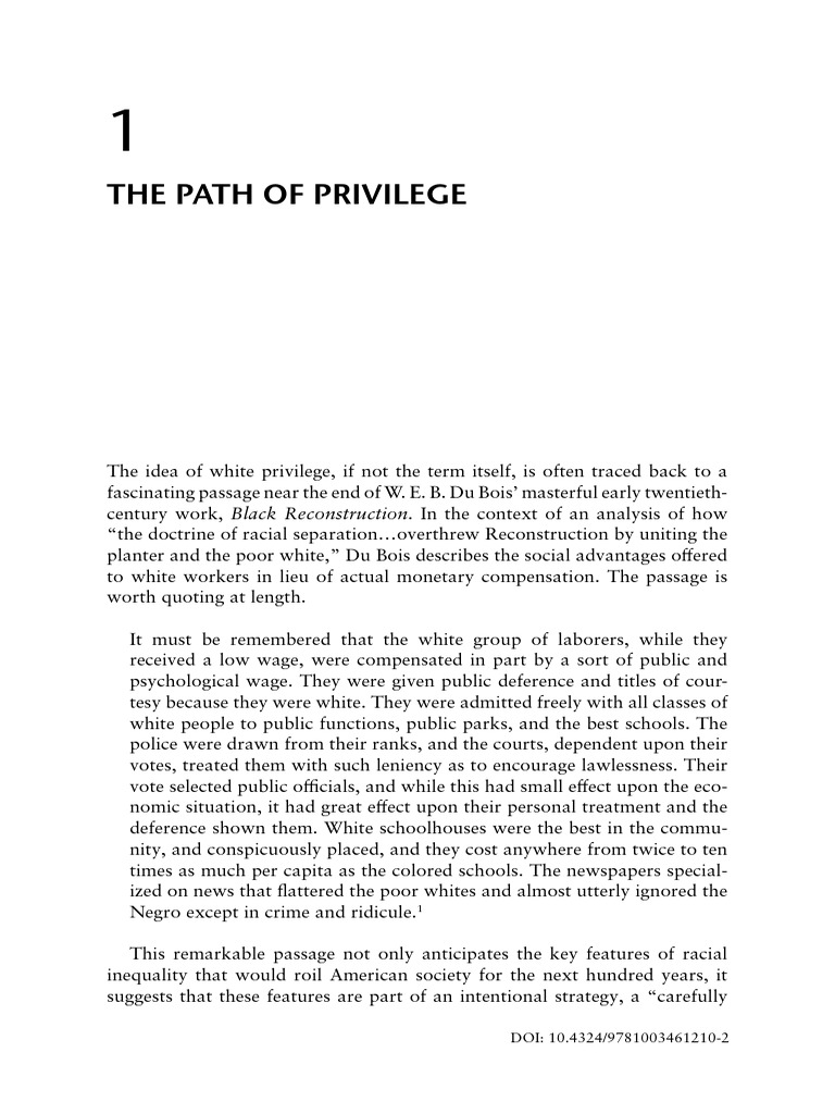 The Path of White Privilege Explained | PDF | Whiteness Studies | Racism