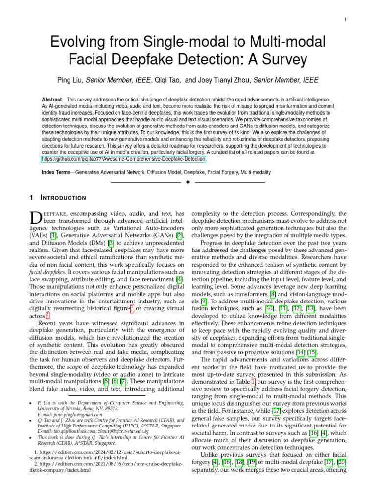 Evolving From Single-Modal To Multi-Modal Facial D | PDF | Data ...