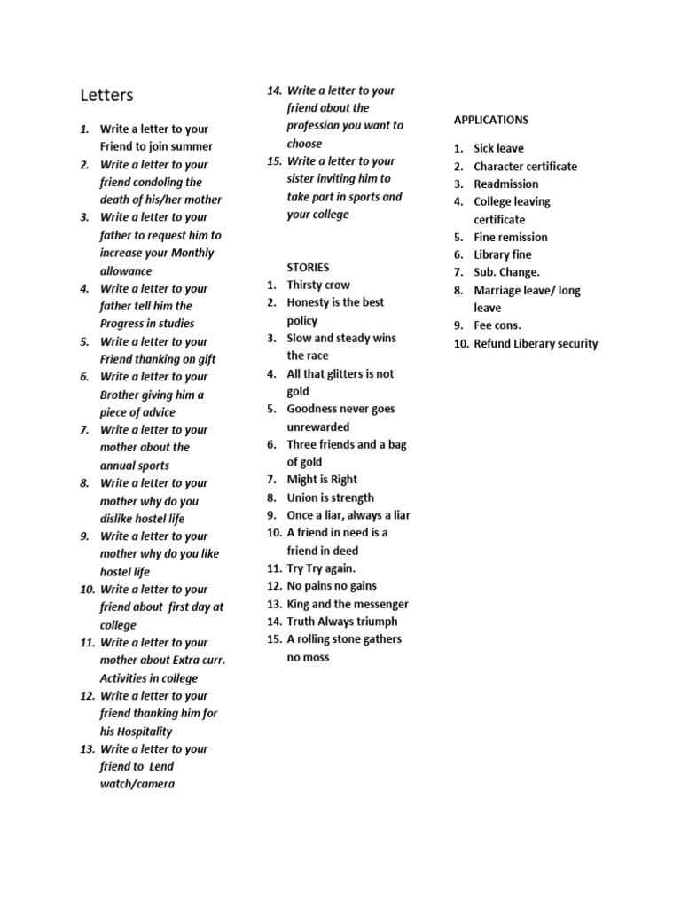 Letters Stories | PDF