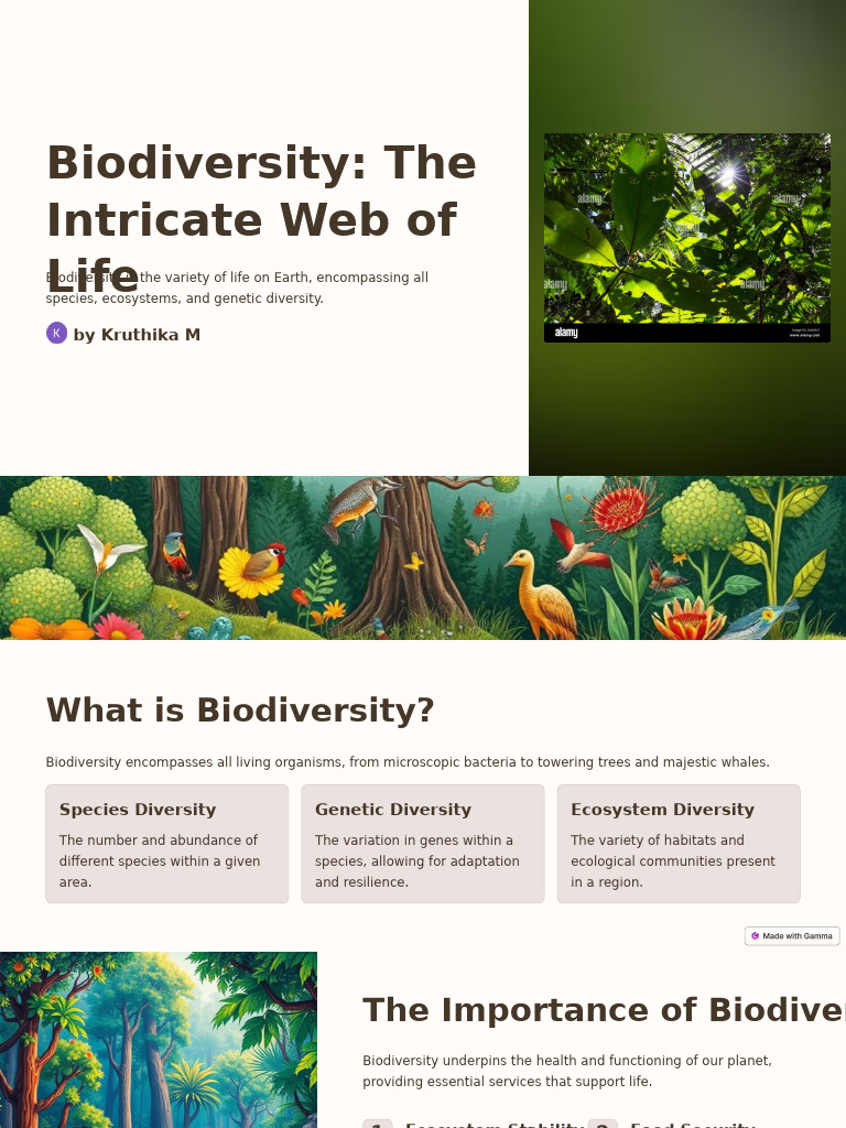 Biodiversity The Intricate Web of Life | PDF | Biodiversity | Ecosystem