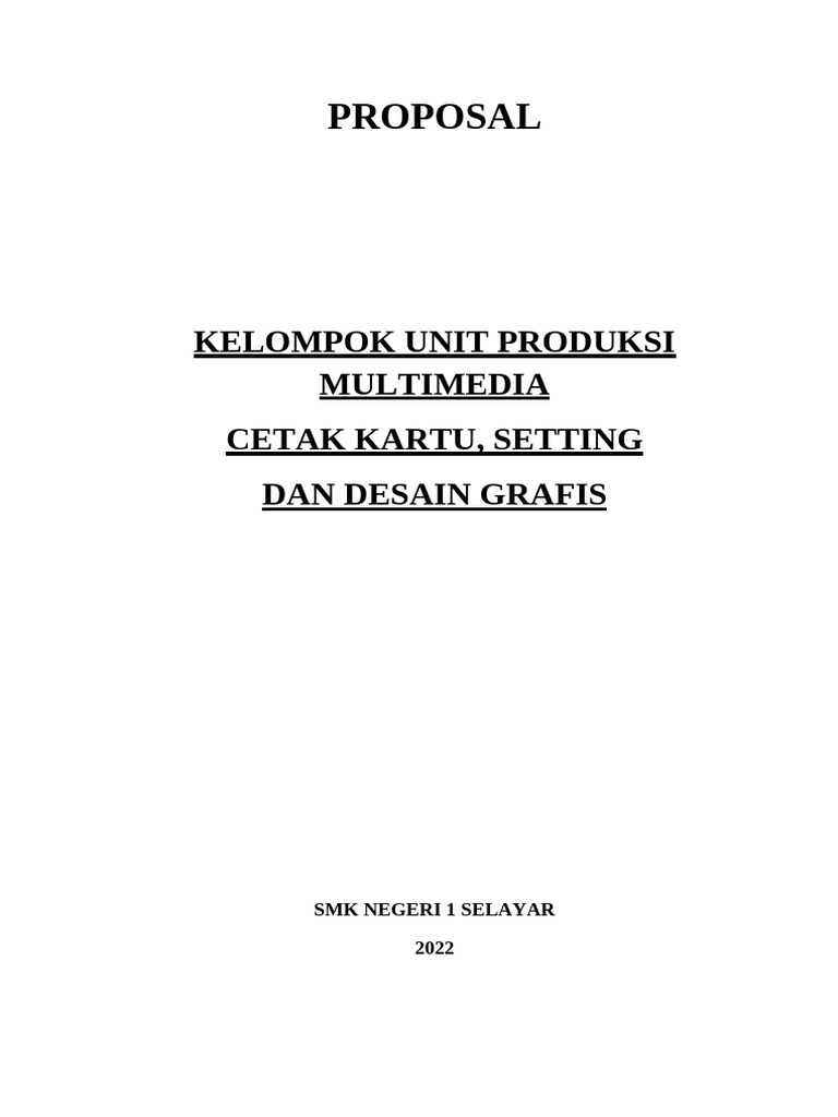 PROPOSAL - PERCETAKAN - DAN - SABLON Untuk UP | PDF
