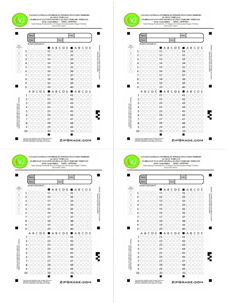 LJK Pilihan Ganda | PDF