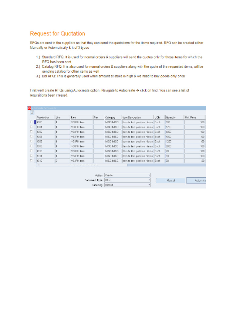 Request For Quotation | PDF