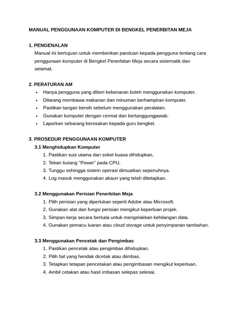 Panduan Penggunaan Mesin di Bengkel | PDF