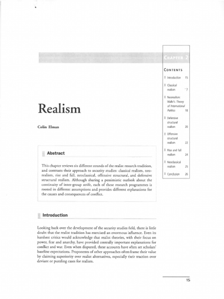 Realism | PDF