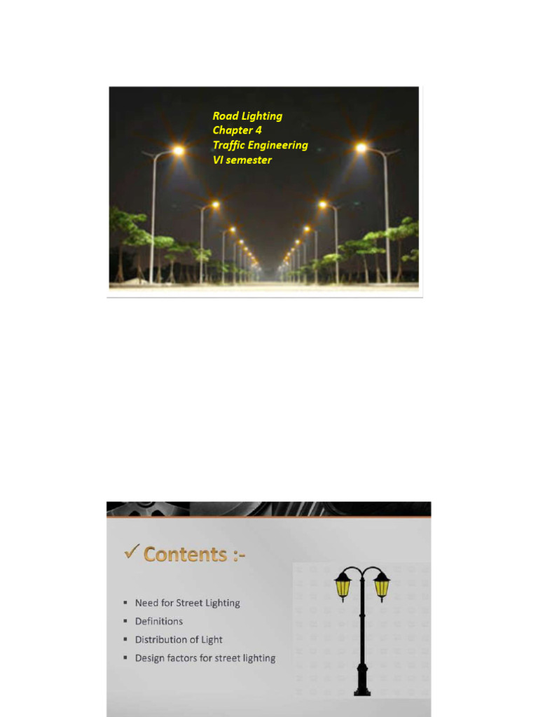 Chapter 4 Road Lighting | PDF