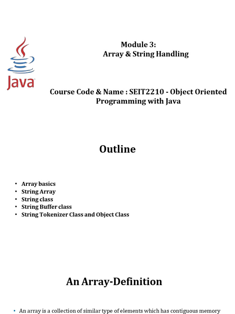 Module 3 New - 241121 - 210448 | PDF | String (Computer Science) | Constructor (Object Oriented ...