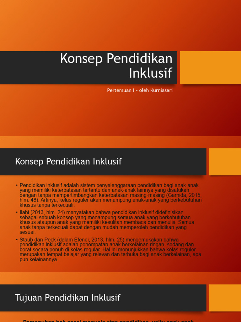 1_Konsep Pendidikan Inklusif.pptx | PDF