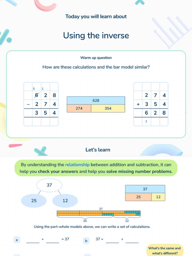 Y3 Using The Inverse | PDF