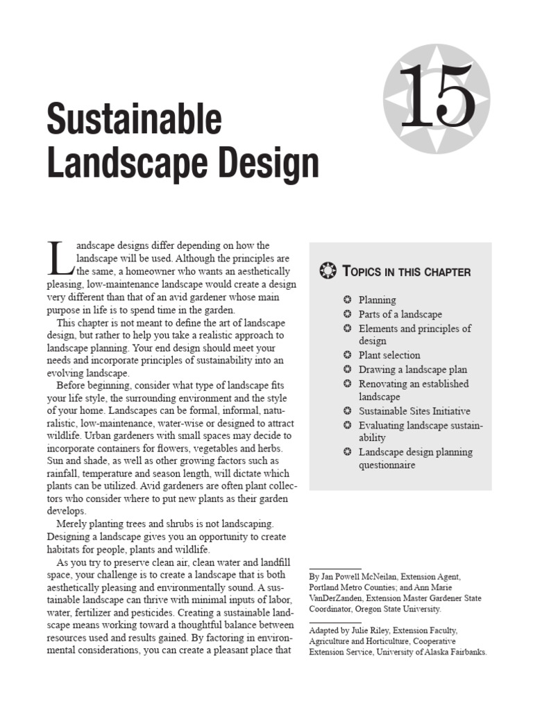 Sustainable Landscape Design Guide | PDF | Soil | Trees