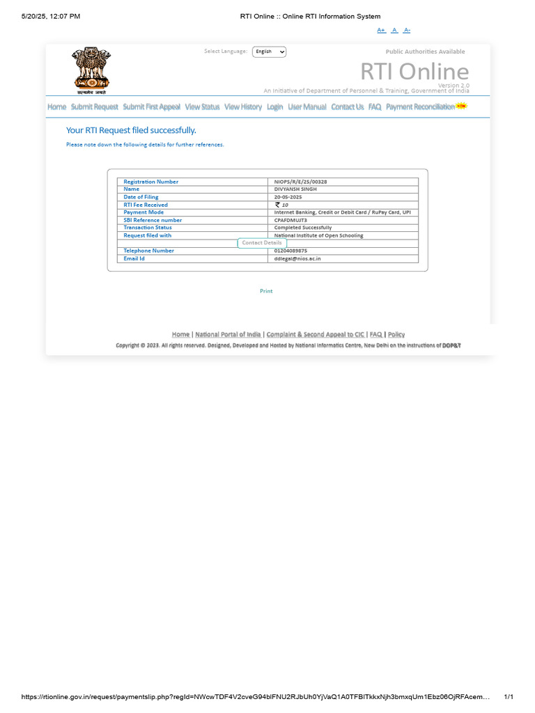 RTI Online - Online RTI Information System | PDF | Banking Technology | Banking