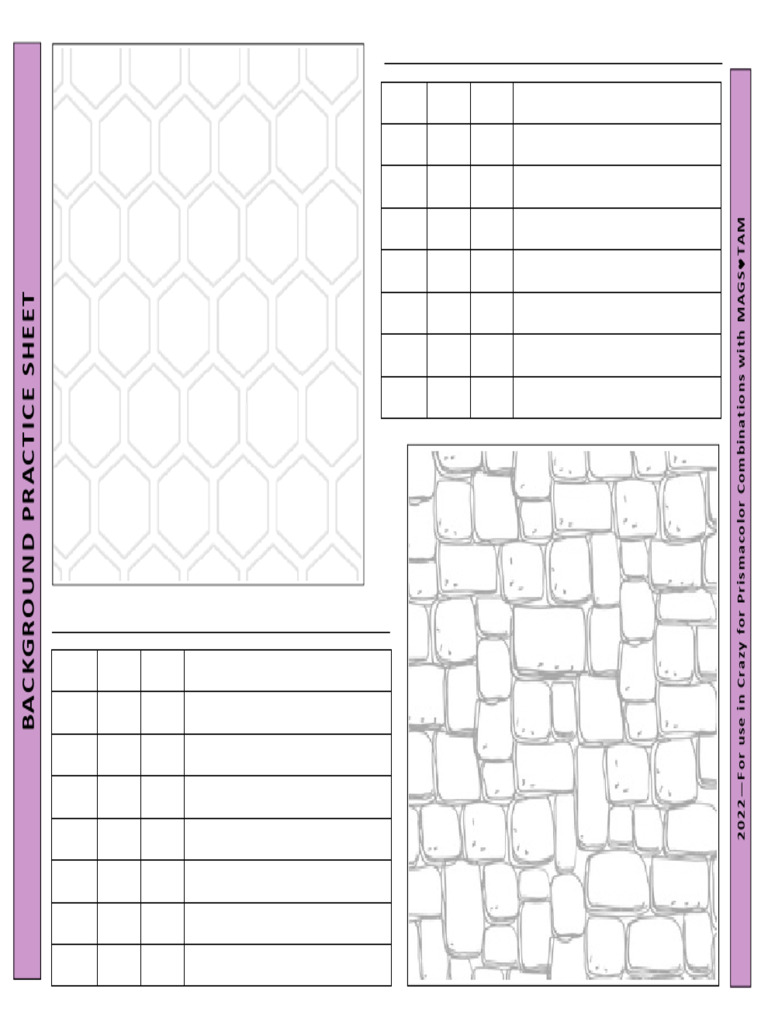Background Honeycomb Cobblestone Practice Sheet MT | PDF