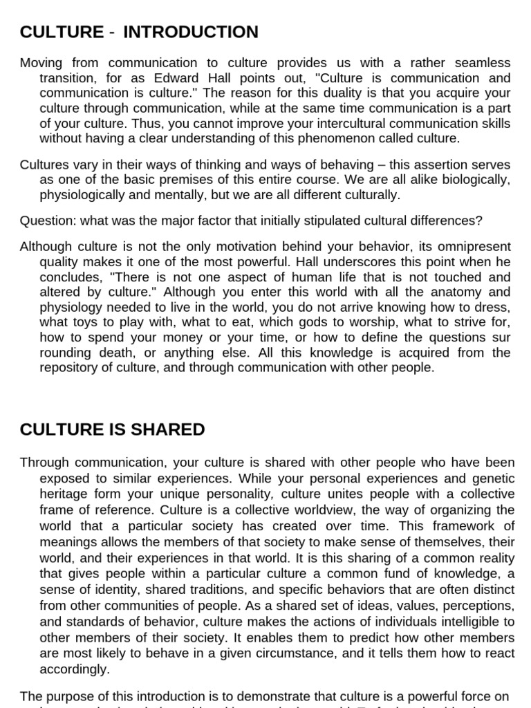6 - Definition and Elements of Culture | PDF | Communication | Idea