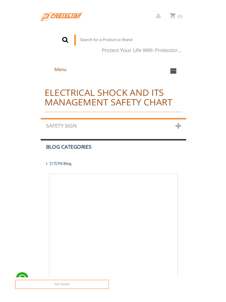 Electrical Shock and Its Management Safety Chart - Protector FireSafety ...