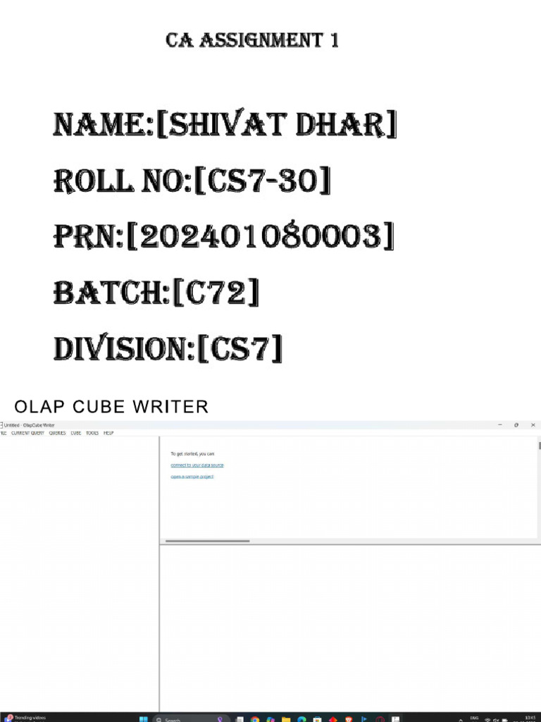 CA Assignment 1 Cs7-30 | PDF