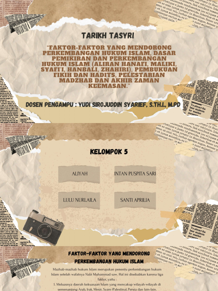 Kelompok 5 - Tarikh Tasyri 6D PDF | PDF