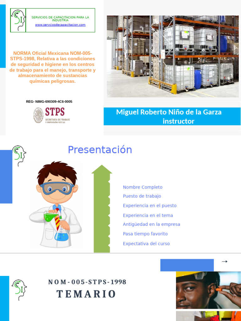 Nom-005-Stps Manejo, Transporte y Almacenamiento de Sustancias Quimicas Peligrosas | PDF ...