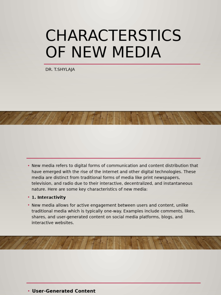 Characteristics of New Media Explained | PDF | New Media | Popular ...