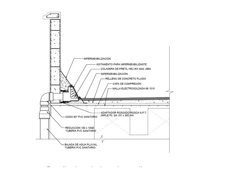 Detalle de Coladera de Pretil en Azotea | PDF