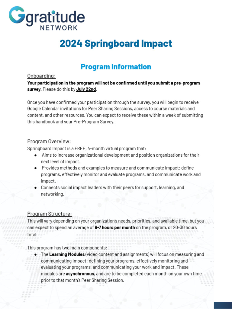 Program Agreement - 2024 Springboard | PDF