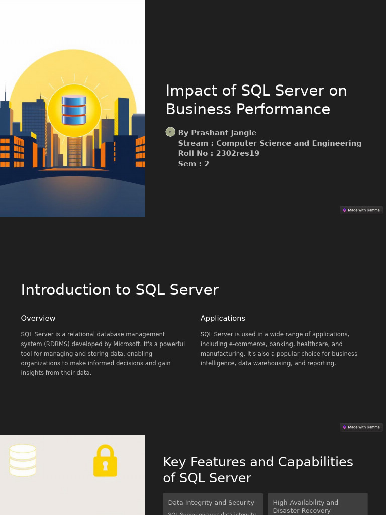Impact of SQL Server On Business Performance | PDF | Databases | Microsoft Sql Server