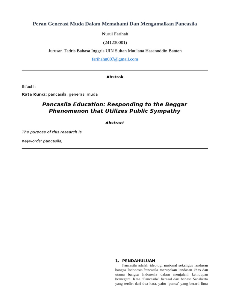 artikel pancasila tugas | PDF