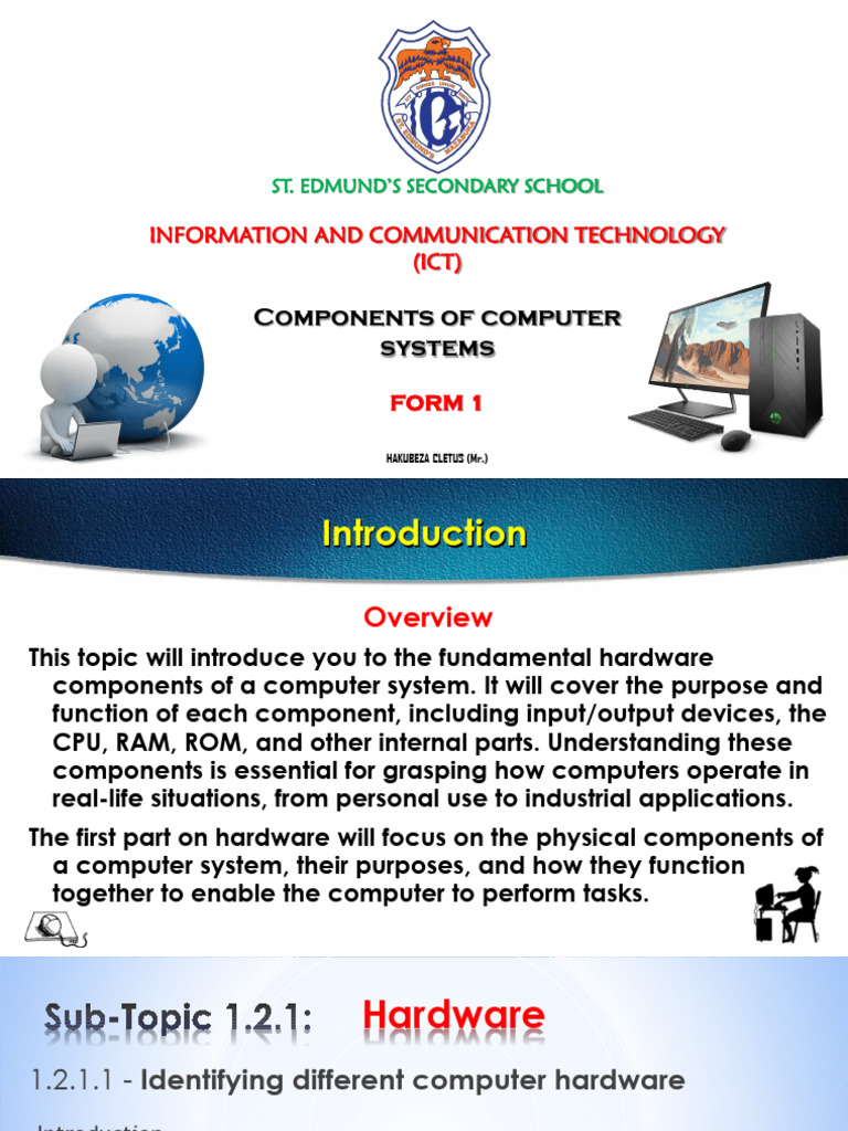 Components of Computer Systems HARDWARE - Input Devices - Hakubeza | PDF | Computer Keyboard ...