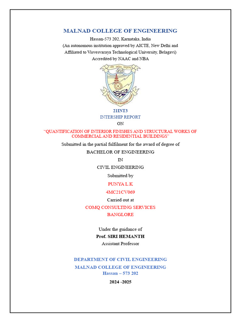 Internship Report Formate-1 | PDF | Educational Stages