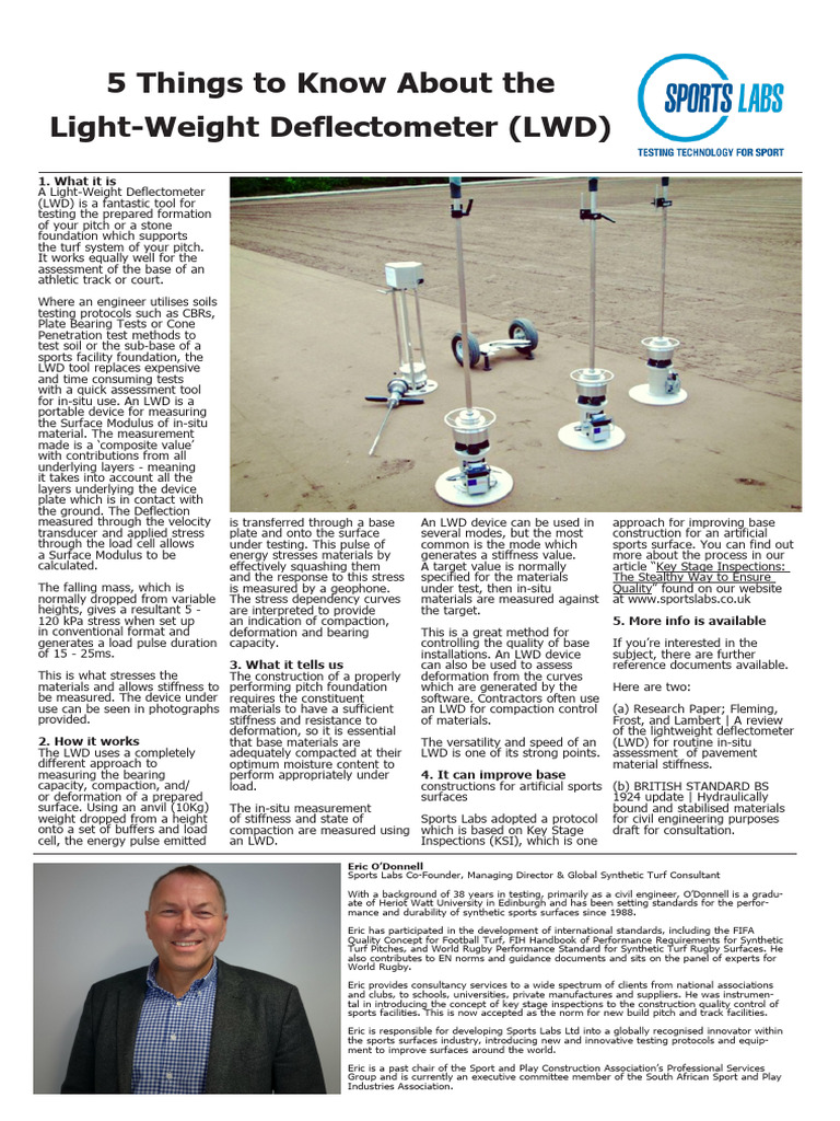5 Things To Know About The Light-Weight Deflectometer (LWD) | PDF ...