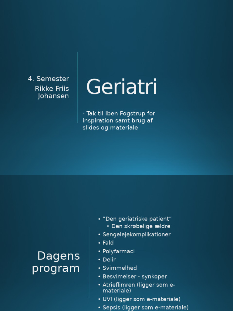 Geriatri - PAF - Stud | PDF