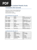 Study Timetable For Class 11 | PDF