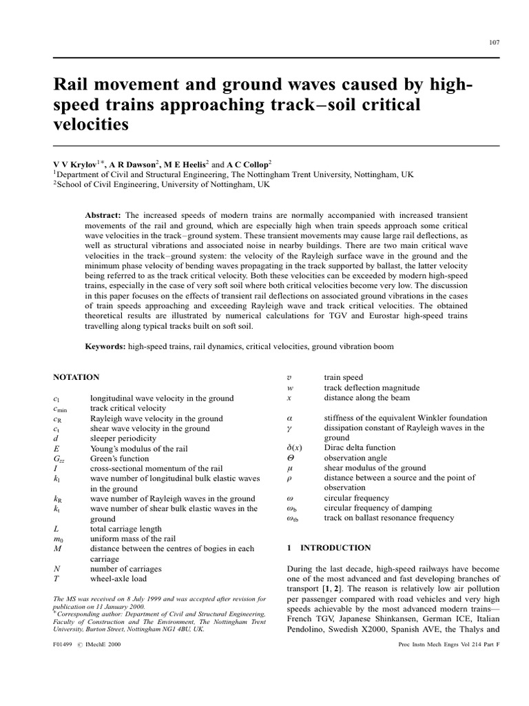 2014 - Krylov Et Al - Rail Movement and Ground Waves Caused by High ...