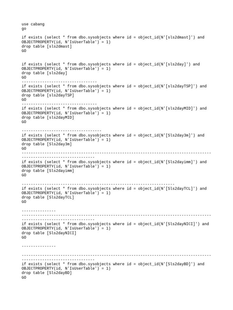 Script SalesTo Day | PDF
