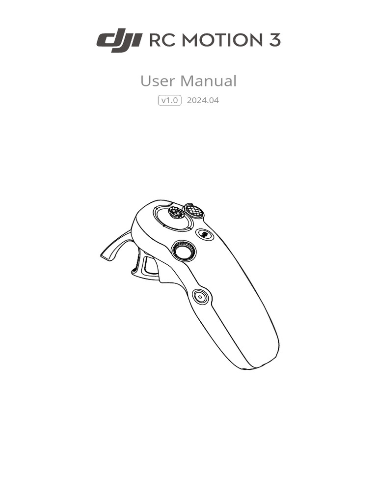 DJI RC Motion 3 User Manual | PDF | Aircraft | Remote Control