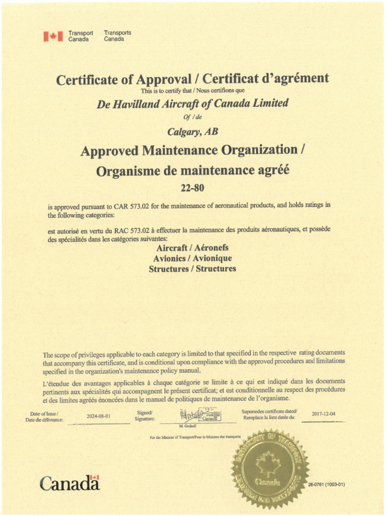 2024 AMO Certificate | PDF