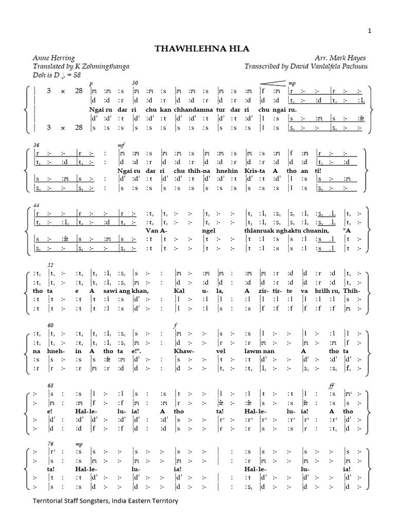 Thawhlehna Hla | PDF
