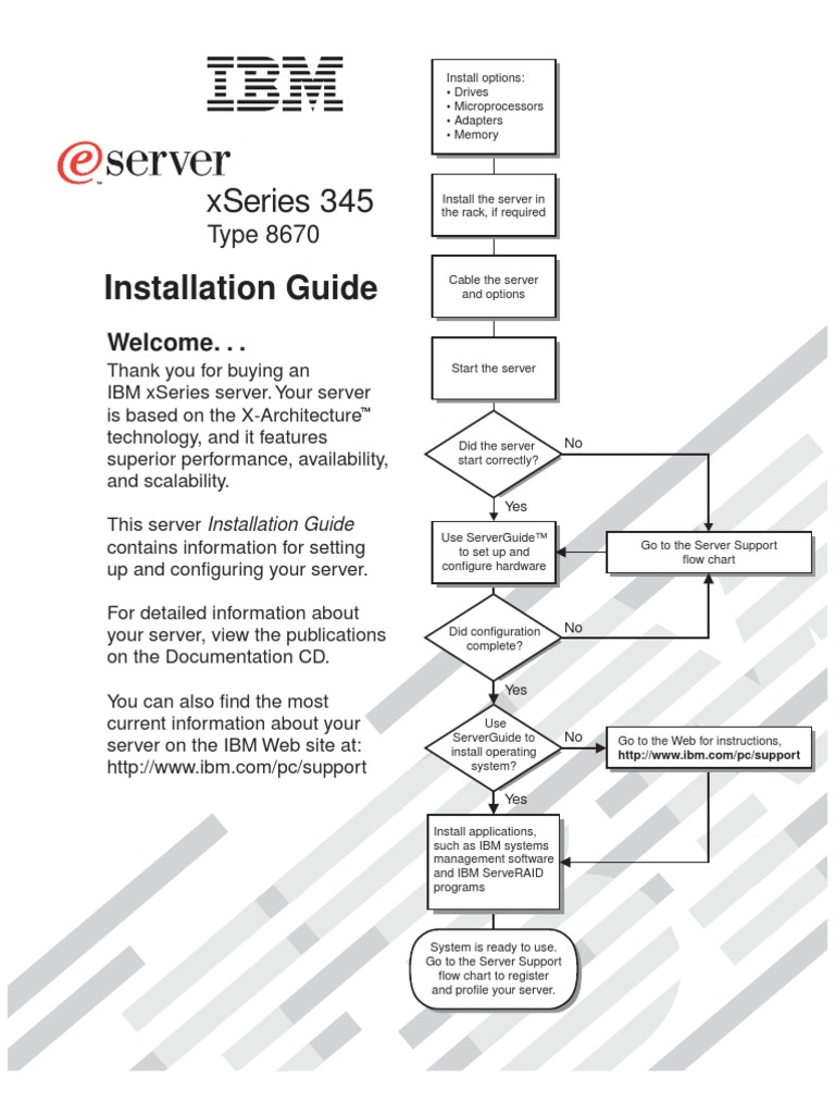 Xseries 345: Installation Guide | PDF