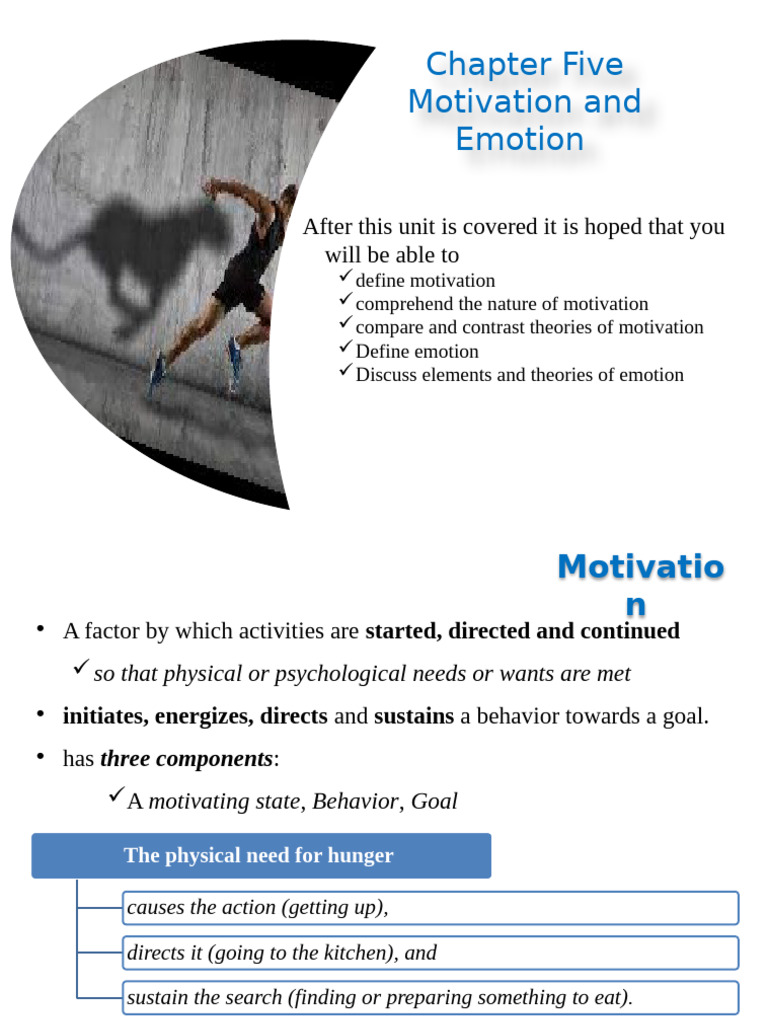 Chapter Five Motivation and Emotion | PDF | Motivational | Motivation
