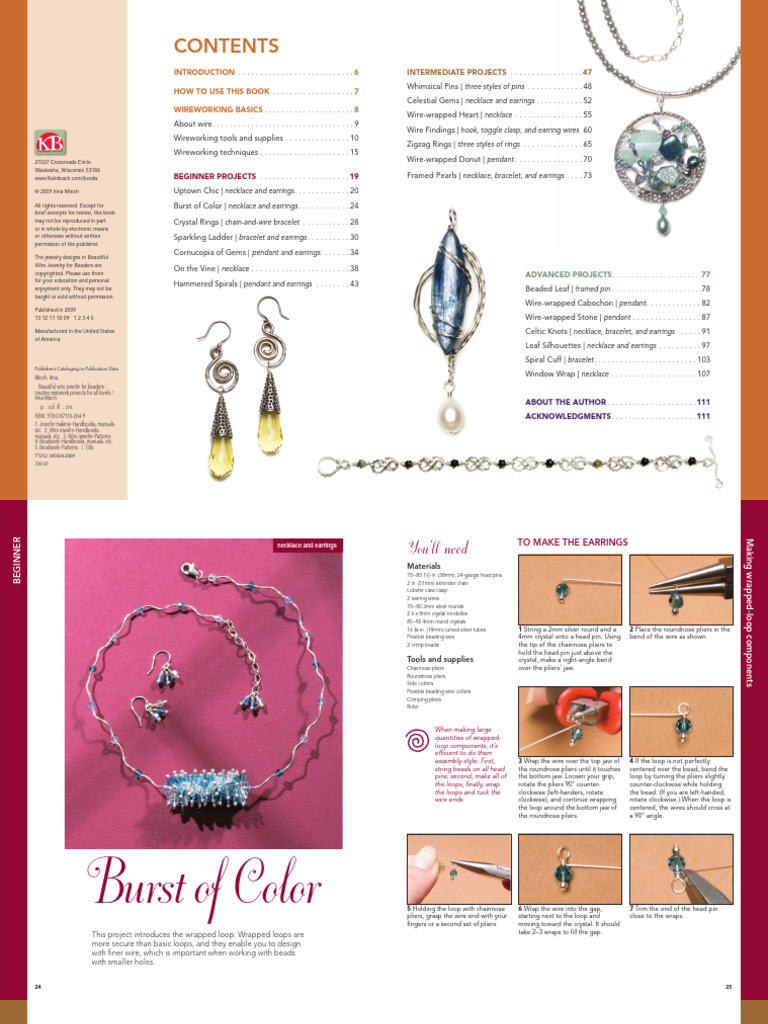 Beautiful Wire Jewelry For Beaders | PDF | Jewellery | Necklace