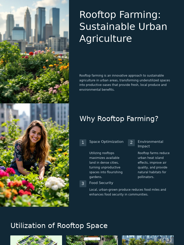 Rooftop Farming: Urban Agriculture Solutions | PDF | Urban Agriculture ...
