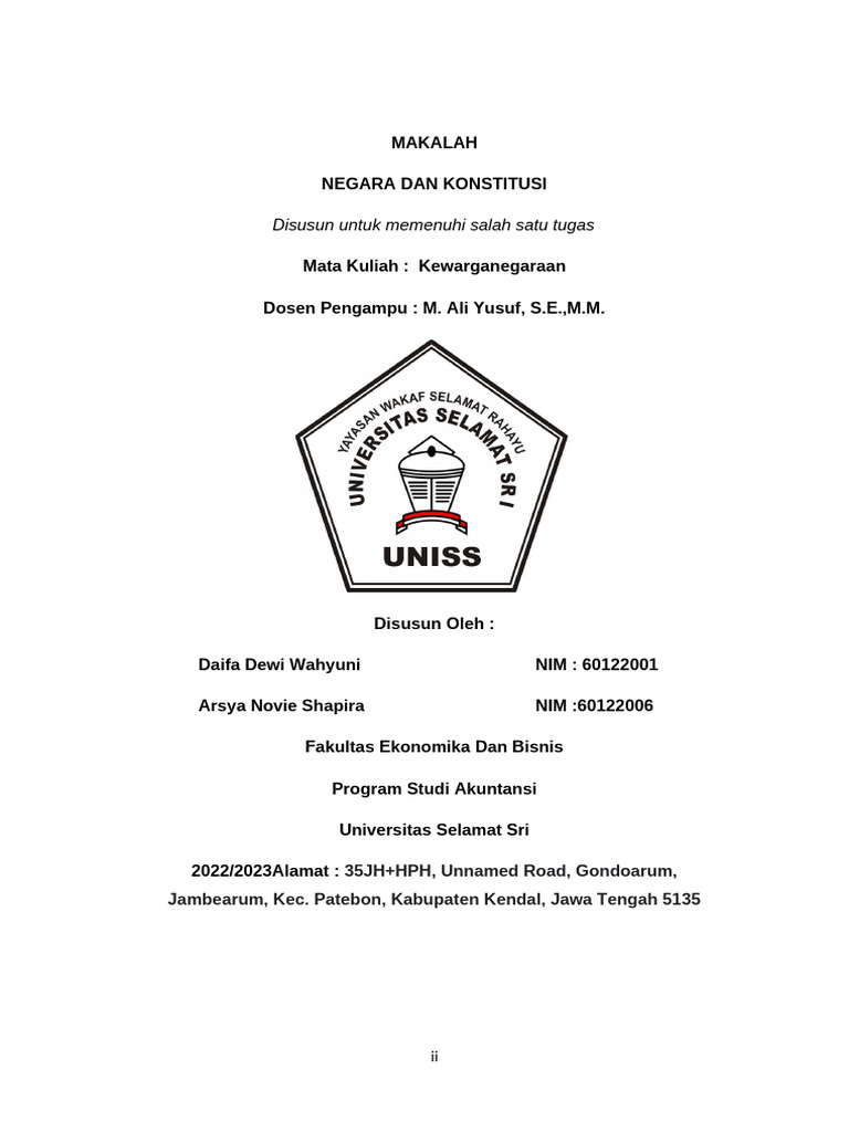 Negara Dan Konstitusi | PDF