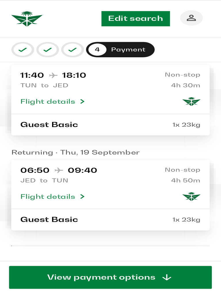 Booking Information Summary Saudia | PDF